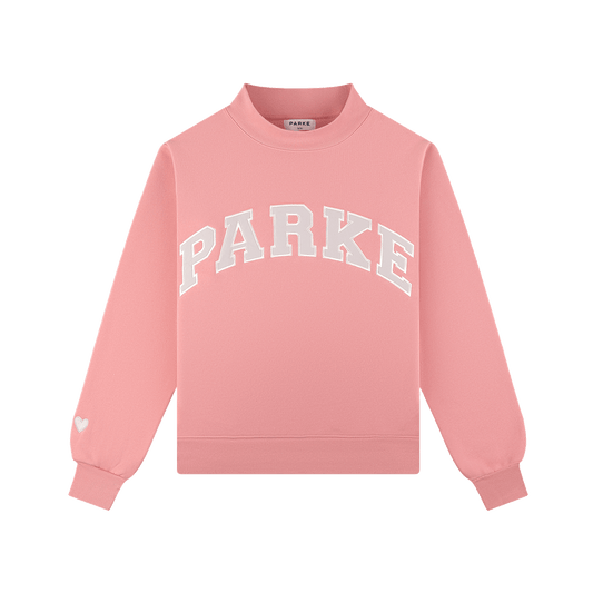 Valentine Varsity Mockneck Blush - parke stores
